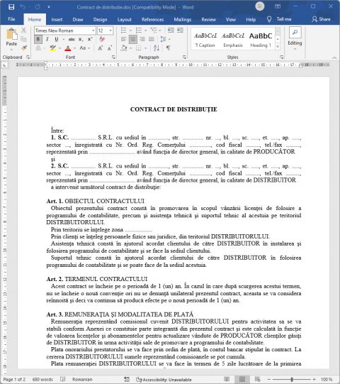 Modele contracte - 225 modele de contracte